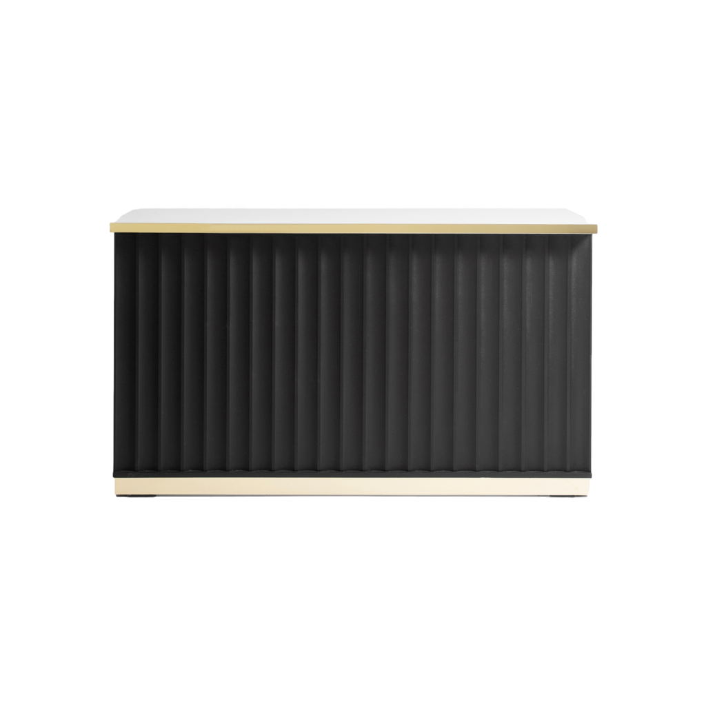 Matte Black Fluted Bar – Mayker Events