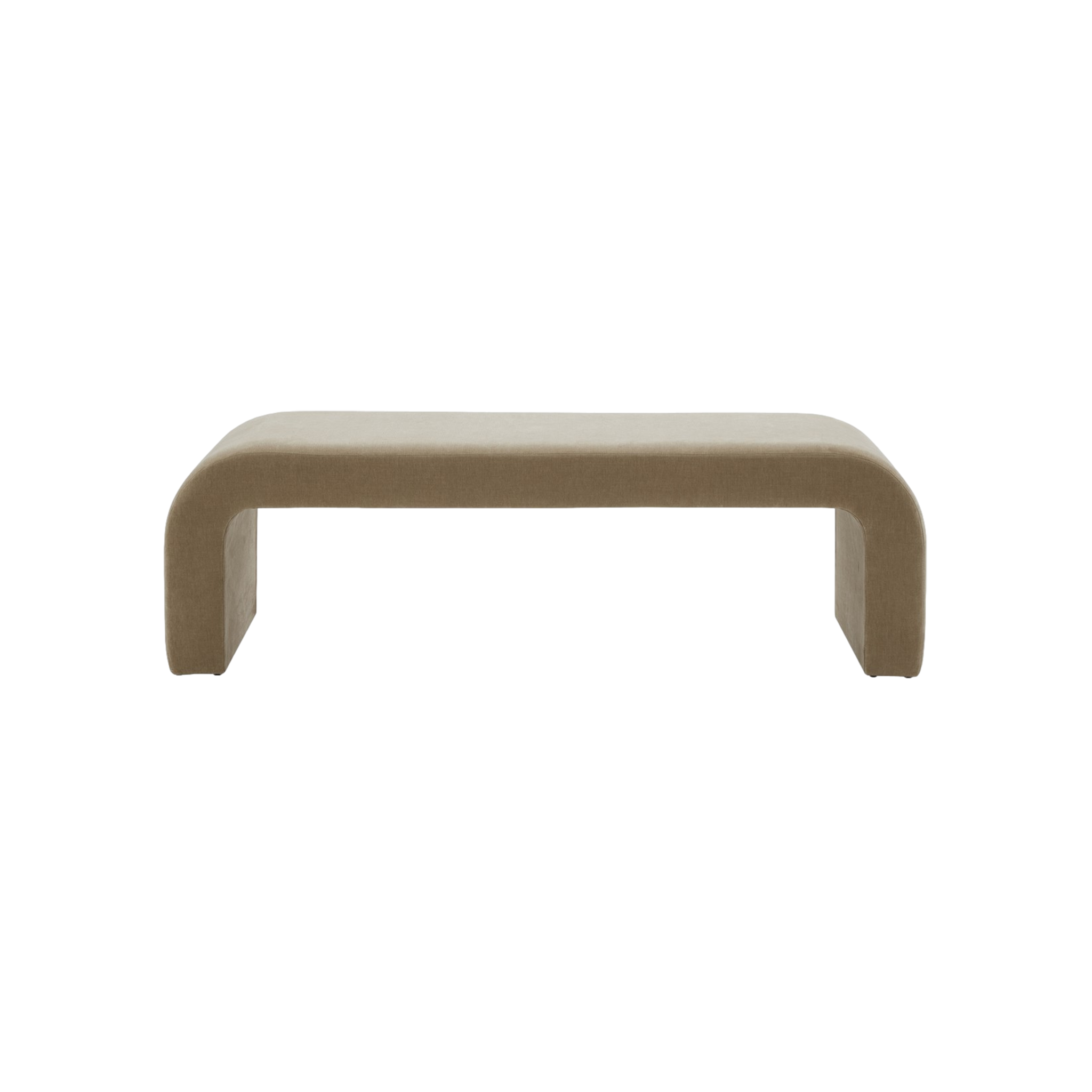 Upholstered Bench (Tan) – Mayker Events
